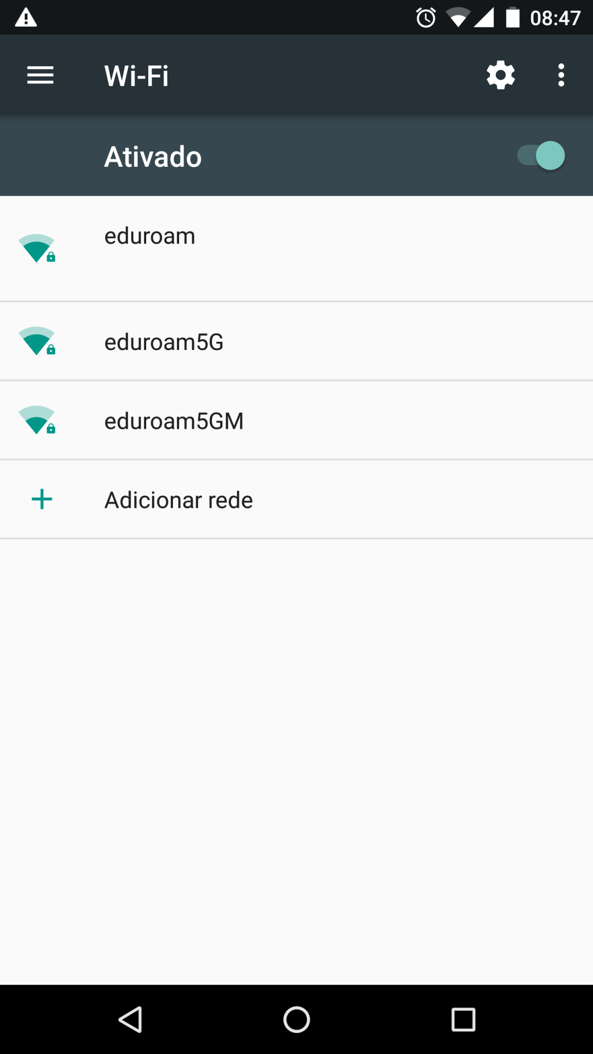 WiFi configuração Android | DSIC/IPLNet
